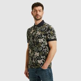 PME-Legend Pme Legend Herren PME LEGEND Poloshirt &raquo;Short sleeve polo printed fine pique&laquo; mit floralen Muster grau L