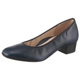 Ara Damen Pumps &raquo;MILANO&laquo; Business Schuh in klassischer Optik mit Blockabsatz blau 3 (35,5)