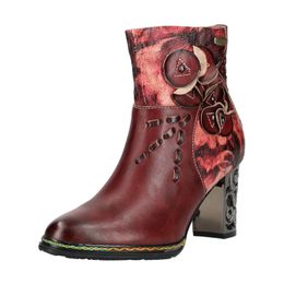 Laura Vita Damen Laura Vita Stiefelette &raquo;Laura Vita Stiefelette Leder/Textil&laquo; rot 39