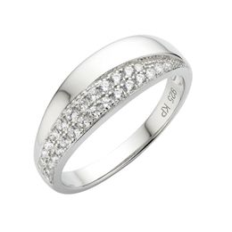 ZEEme Damen Fingerring &raquo;Silber 925 rhodiniert mit Zirkonia wei&szlig;&laquo; wei&szlig;