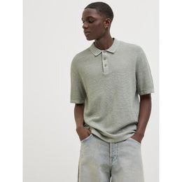Jack & Jones Jack & Jones Herren Kurzarmpullover &raquo;JJEGEORGE KNIT POLO SS SN&laquo; mit Polo Kragen gr&uuml;n S