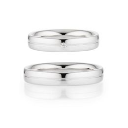 Bruno Banani Unisex Trauring &raquo;Schmuck Geschenk Ehering Hochzeit Damenring Herrenring&laquo; wahlweise mit oder ohne Brillant, Made in Germany silber