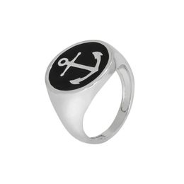 Vivance Damen Fingerring &raquo;925/- Sterling Silber rhodiniert Lack schwarz&laquo; wei&szlig;