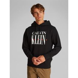 Calvin Klein Jeans Damen Hoodie &raquo;SERIF FONT GRAPHIC HOODIE&laquo;, mit gro&szlig;em Logodruck schwarz XL