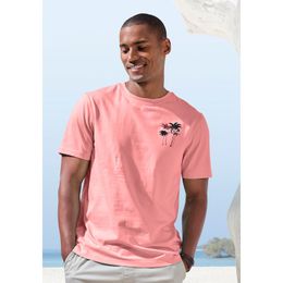 Beach Time Beachtime Herren T-Shirt &raquo;mit gro&szlig;em R&uuml;ckenprint&laquo; Regular-Fit, mit Print vorn und hinten orange M (48/50)