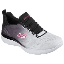 Skechers Damen Slip-On Sneaker &raquo;SUMMITS BRIGHT CHARMER&laquo; Schlupfschuh, Slipper, Freizeitschuh mit sch&ouml;nem Farbverlauf schwarz-wei&szlig; 41