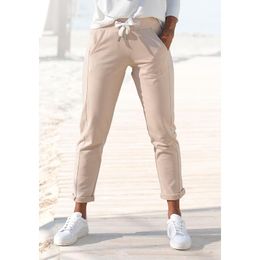 ELBSAND Damen Sweathose &raquo;Brinja&laquo; mit Taschen und breiten Kordeln, Jogginghose, l&auml;ssige Passform beige M (38), N-Gr
