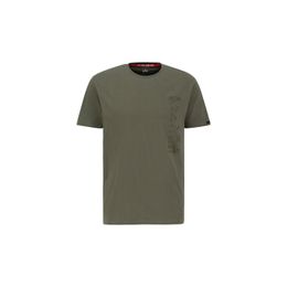 Alpha Industries Herren T-Shirt &raquo;Embroidery T-Shirt&laquo; gr&uuml;n M