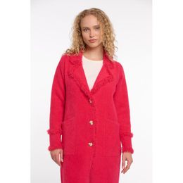 Rino & Pelle Rino & Pelle Damen Longstrickjacke &raquo;CATENA&laquo; mit Fransendetails und Kn&ouml;pfen M (38)