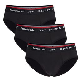 Reebok Herren Slip &raquo;WIGGINS&laquo; 3er-Pack, basic, bequem, atmungsaktiv, mit Logo, breiter Bund schwarz M (5)