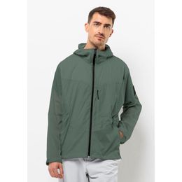 Jack Wolfskin Herren Outdoorjacke &raquo;WANDERJAHR JKT M&laquo; mit Kapuze gr&uuml;n L (52)