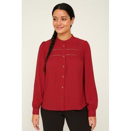 V&eacute;ro Moda Vero Moda Damen Langarmbluse &raquo;VMEMMA LS LACE SHIRT WVN GA NOOS&laquo; rot M