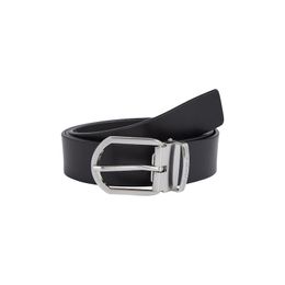 Calvin Klein Herren Lederg&uuml;rtel &raquo;ADJ CASUAL ROUND 35MM&laquo; mit Logopr&auml;gung schwarz