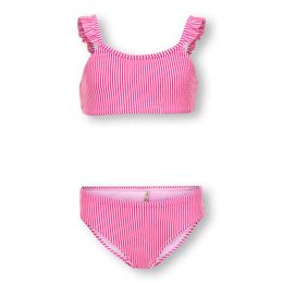 Kids Only M&auml;dchen KIDS Only Bandeau-Bikini &raquo;KOGSUNNY STRUCTURE BIKINI SET ACC&laquo; Set, 2 Stk. mit kleiner R&uuml;sche an der Schulter 146/152, N-Gr