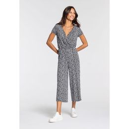 Laura Scott Damen Jumpsuit mit V-Ausschnitt schwarz-wei&szlig; 40, N-Gr
