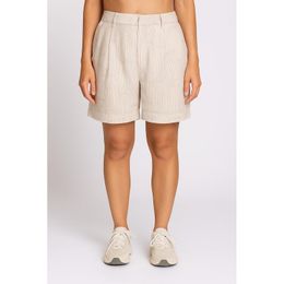 Zhrill Damen Chinoshorts &raquo;ZHFJELLA&laquo; Sommerhose mit zartem grafischem Muster und Leinen-Viskose-Mix beige 29, N-Gr