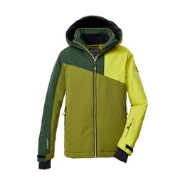 Killtec Jungen Skijacke &raquo;KSW 192 BYS SKI JCKT&laquo; Wind- und wasserdichte Kinder Skijacke mit verstellbarer Kapuze gr&uuml;n 176