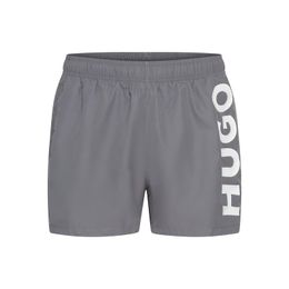 Hugo Underwear Herren HUGO Underwear Badeshorts &raquo;ABAS&laquo; seitlich mit gro&szlig;em HUGO Logo-Print grau S (48), N-Gr