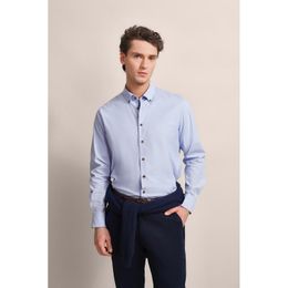 Bugatti Herren Bugatti Langarmhemd aus 100 % Baumwolle blau 3XL, Normalgr&ouml;&szlig;en