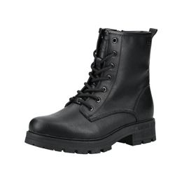 Mustang Shoes Damen Schn&uuml;rstiefelette &raquo; Stiefelette Lederimitat/Textil&laquo; schwarz 37