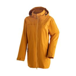 Maier Sports Damen Outdoorjacke &raquo;Liselotte&laquo; Damen Mantel, atmungsaktiv wasserdicht, wattierte Jacke mit Kapuze braun 44
