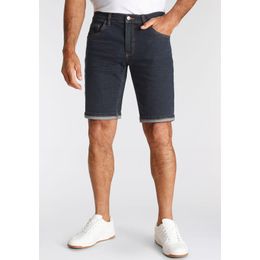 Arizona Herren Jeansshorts gerader Schnitt, knieumspielende L&auml;nge, niedrige Leibh&ouml;he blau 33