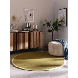 benuta Nest Sisal Teppich Sana Gr&uuml;n &oslash; 150 cm rund - Naturfaserteppich aus Sisal