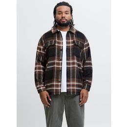 Jack & Jones PlusSize Jack & Jones Plussize Herren Jack & Jones PlusSize Langarmhemd &raquo;JJEBRADLEY OLLIE OVERSHIRT LS NOOS PLS&laquo; 3XL, N-Gr