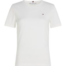 Tommy Hilfiger Curve Damen Rundhalsshirt &raquo;CRV SLIM CODY C-NK SS&laquo; in Gro&szlig;en Gr&ouml;&szlig;en, mit Rundhals beige 48