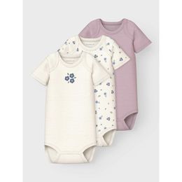 name it Jungen Body &raquo;NBFBODY 3P SS JET STREAM FLOWER NOOS&laquo; Packung, 3 Stk. gr&uuml;n 62, N-Gr