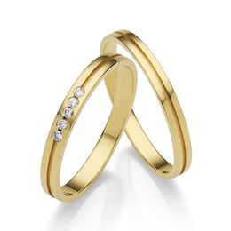 Firetti Unisex Trauring &raquo;Schmuck Geschenk Gold 375 Hochzeit Ehering "LIEBE"&laquo; Made in Germany, wahlweise mit oder ohne Brillanten gold