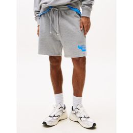 Tommy Jeans Herren Sweatshorts &raquo;TJM RLX STACK LOGO SWEATSHRT EXT&laquo; Mit Kordelzug grau XL, N-Gr