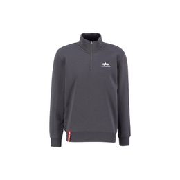 Alpha Industries Herren Sweater &raquo;Half Zip Sweatshirt SL&laquo; grau S