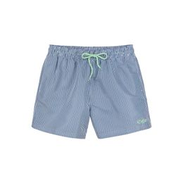 Buffalo Herren Badeshorts in feinem Streifenlook blau S (46/48), N-Gr