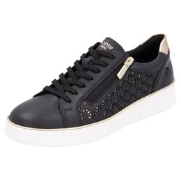 Remonte Damen Plateausneaker , Freizeitschuh, Schn&uuml;rer, Halbschuh mit Perforation gold 38