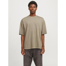 Jack & Jones Jack & Jones Herren Rundhalsshirt &raquo;JJECHARGE FADED TEE O-NECK NOOS&laquo; mit Rundhalsausschnitt silber S