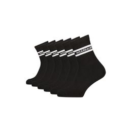 alife and kickin Alife & Kickin Herren Tennissocken &raquo;Herren 6 PACK - DennisAK&laquo; Spar-Set, lange Sportsocken mit Streifen, aus Baumwolle mit weichem Bund schwarz 39-42