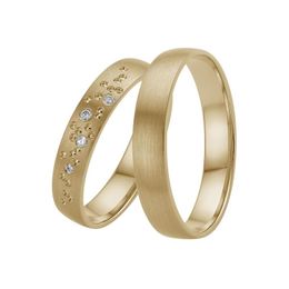 Firetti Kinder Trauring &raquo;Schmuck Geschenk Gold 375 Hochzeit Ehering "LIEBE" Sterne&laquo; Made in Germany, wahlweise mit oder ohne Brillanten gold
