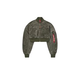 Alpha Industries Damen Bomberjacke &raquo;MA-1 Vintage Cropped Light W&laquo; gr&uuml;n L