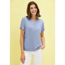Cecil Damen T-Shirt im Tunika-Look blau M (40)