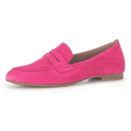 Gabor Damen Loafer Slipper, Business Schuh mit Zierriegel und Blockabsatz pink 43