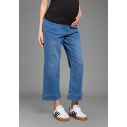 Neun Monate Damen Umstandsjeans &raquo;7/8 Loose fit Umstandsjeans&laquo; gerader Beinverlauf, mit elastischem Gummizug, mit Stretch-Anteil 36, N-Gr