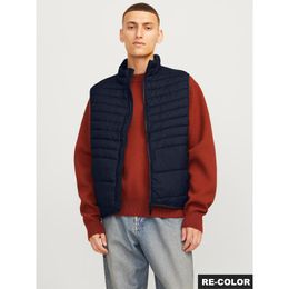 Jack & Jones Jack & Jones Herren Steppweste &raquo;JJESTATE Praktische Weste mit Beutel, ideal f&uuml;r unterwegs&laquo; unifarben, modisch, regular fit, Polyester blau XS