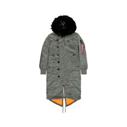 Alpha Industries Damen Winterjacke &raquo;Long Fishtail W&laquo; gr&uuml;n XS