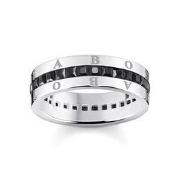 Thomas Sabo Damen Thomas Sabo Fingerring &raquo;schwarze Steine pav&eacute;, TR2361-643-11-52,54,56,58&laquo; mit Zirkonia (synth.) silber