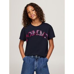 Tommy Hilfiger M&auml;dchen T-Shirt &raquo;TOMMY DOT FOIL TEE SS&laquo; mit Foliendruck blau 4 (104)