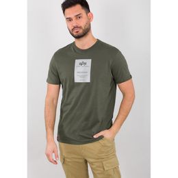 Alpha Industries Herren T-Shirt &raquo;Reflective Label T-Shirt&laquo; gr&uuml;n S