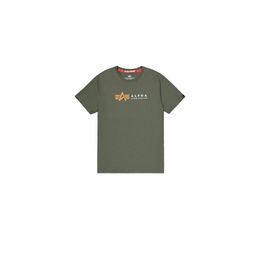 Alpha Industries Damen T-Shirt &raquo;Alpha Label T-Shirt&laquo; gr&uuml;n XXL