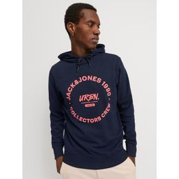 Jack & Jones Jack & Jones Herren Kapuzensweatshirt &raquo;JJSIMON SWEAT HOOD&laquo; blau M