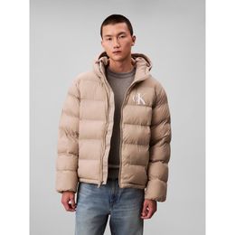 Calvin Klein Jeans Damen Steppjacke &raquo;LS NYLON MONOGRAM PUFFER JKT&laquo; ohne Kapuze Mit Rundhalsausschnitt, regular fit gr&uuml;n XXL